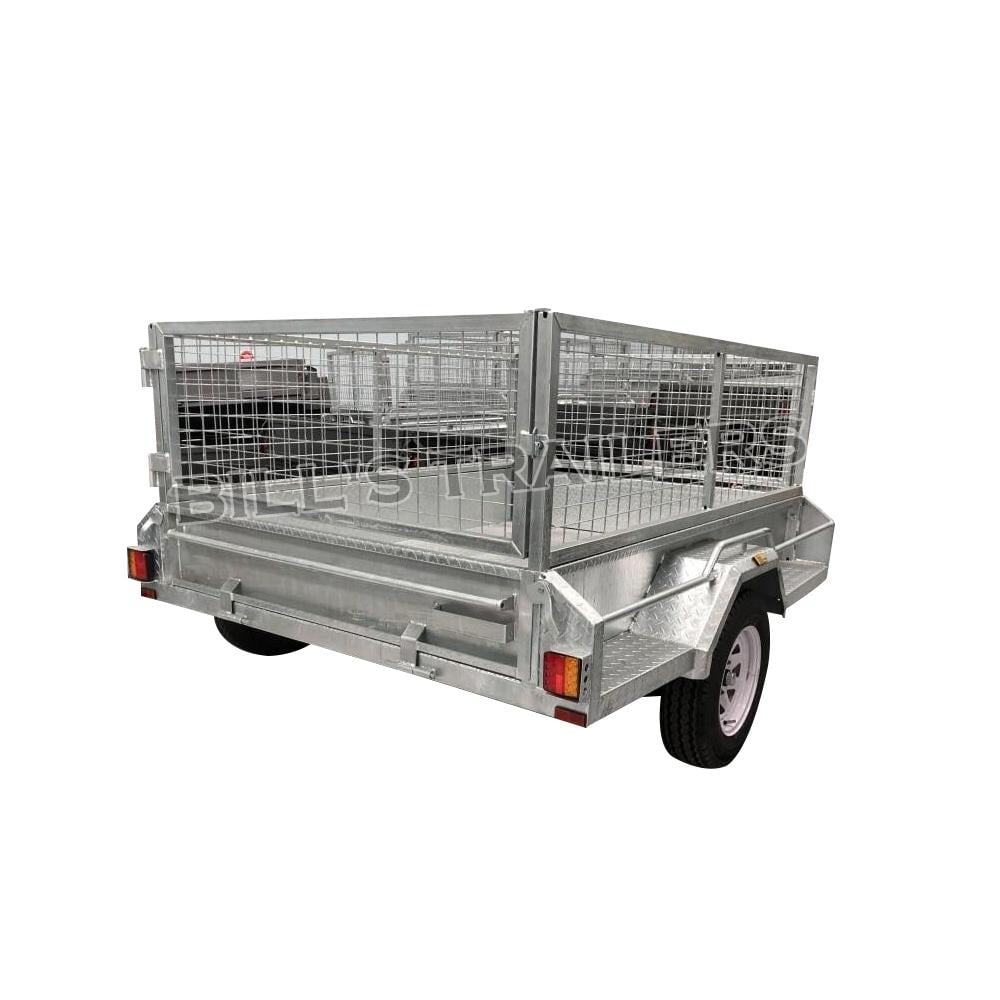 7x5 Galvanised Box Trailer Cage 300 Side Heavy Duty Checker Plate 7x5 Galvanised Box Trailer Cage 300 Side Heavy Duty Checker Plate